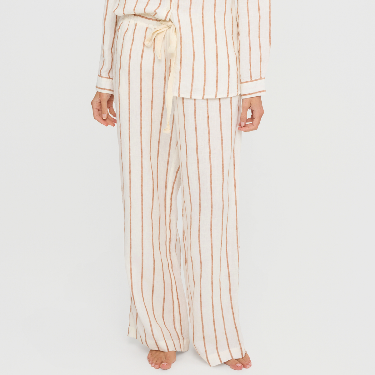 Linen Pyjama Pant - Sandalwood Striped – Linen Social